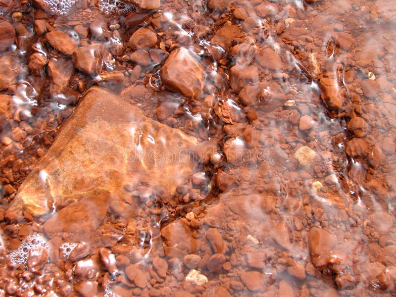 Water over red rocks stock photo. Image of rocks, mexico - 5518194