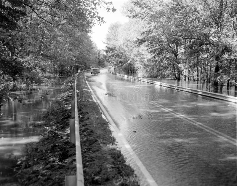 Water Over Road Picture. Image: 222270636
