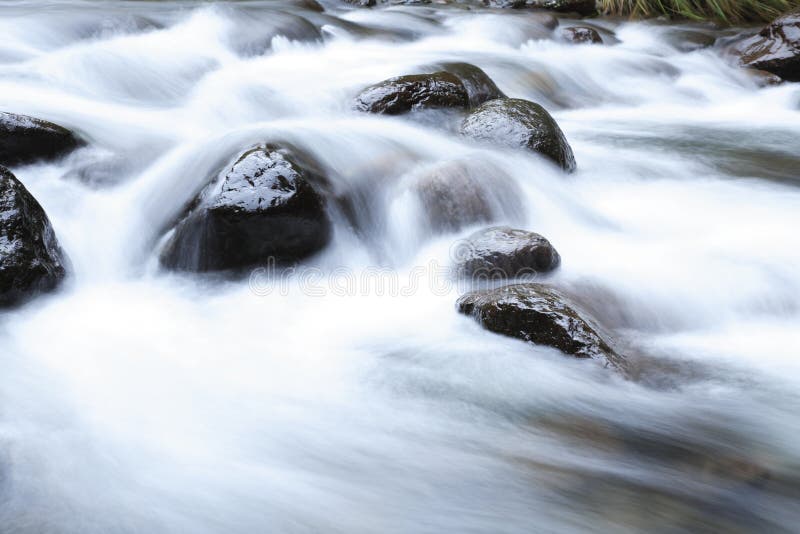 Rushing Water stock image. Image of slow, brook, rocks - 1069177