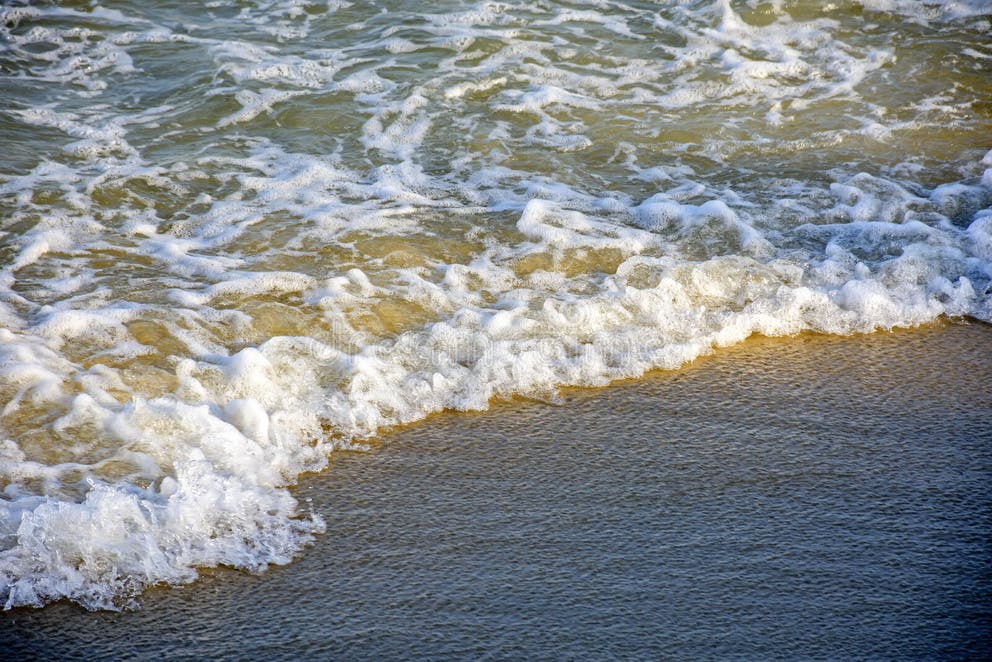 Water over sand stock image. Image of coastal, foam, shore - 85126473