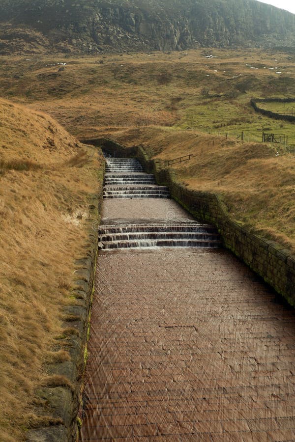 Water Overflow at Dovestone Reservoir England Stock Photo - Image of ...