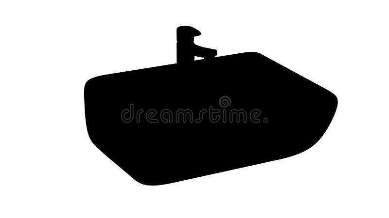 Water Overflowing in the Sink, Wash Basin, 3d Animation, Alpha Channel ...