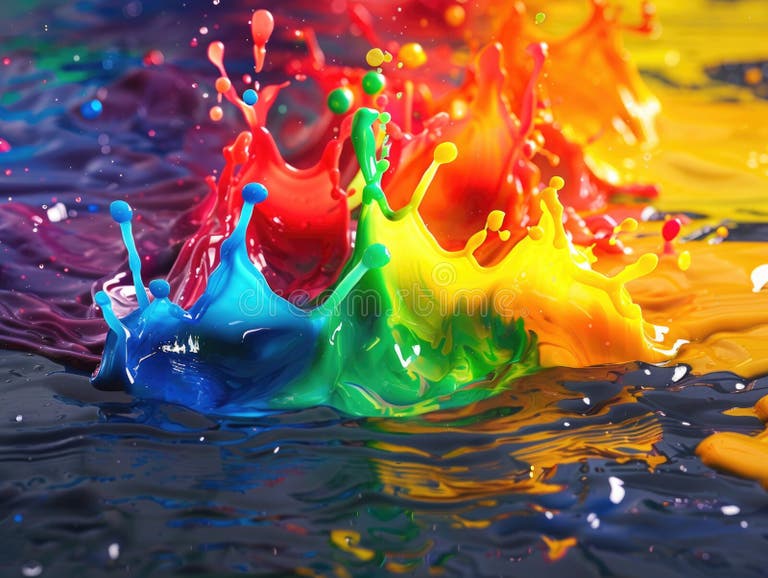 Water Paint Splash stock illustration. Illustration of abstract - 371550144