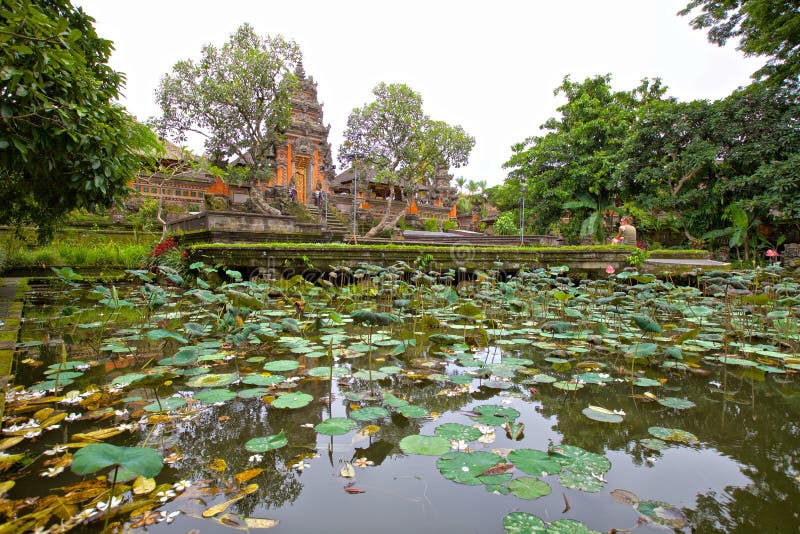 Ubud Water Palace Pura Taman Saraswati Bali Indonesia Aerial View ...