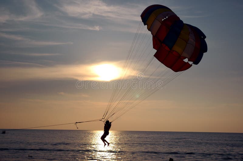 Parachuting stock photo. Image of extreme, sport, water - 1276240