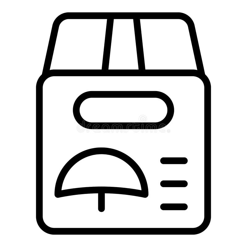 Water Parcel Box Icon Outline Vector. Delivery Service Stock ...