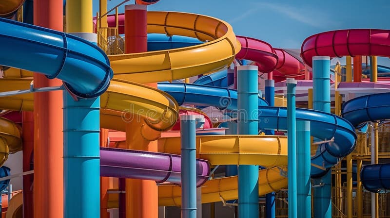 Water Slide Water Park Dubai Stock Illustrations – 9 Water Slide Water ...
