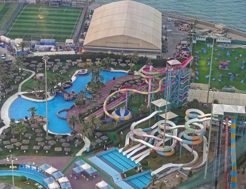 Water park Kuwait stock image. Image of view, outdoor - 198575531