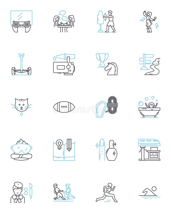Water Park Linear Icons Set. Splash, Thrills, Slide, Waves, Aquatic ... Water Park Linear Icons Set. Splash, Thrills, Slide, Waves, Aquatic ...