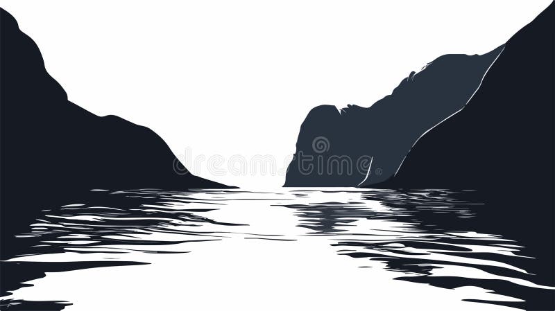 Water Pass Vector Silhouette: Professional Vector Illustration Stock ...