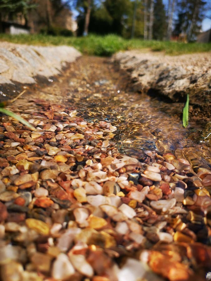 Water and Pebbles Colored in Water Stock Photo - Image of geology, rock ...