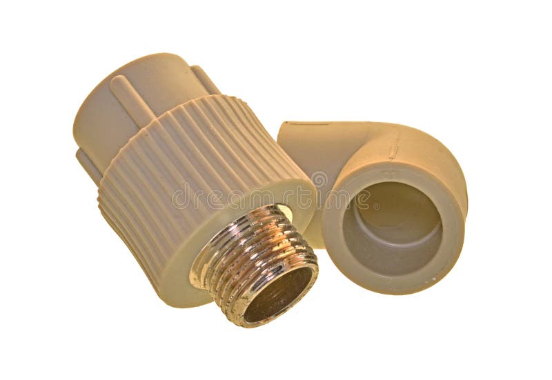 Plumbing Pipe Isolated on White Background Stock Photo - Image of valve ...