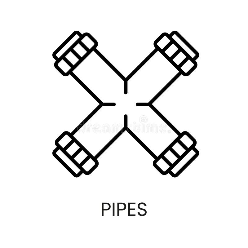 Water Pipe Line Vector Icon with Editable Stroke Stock Vector ...