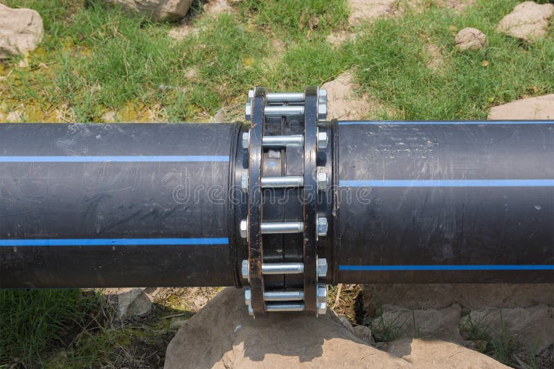 Gas Pipeline in Rural Area stock image. Image of construction - 43578691