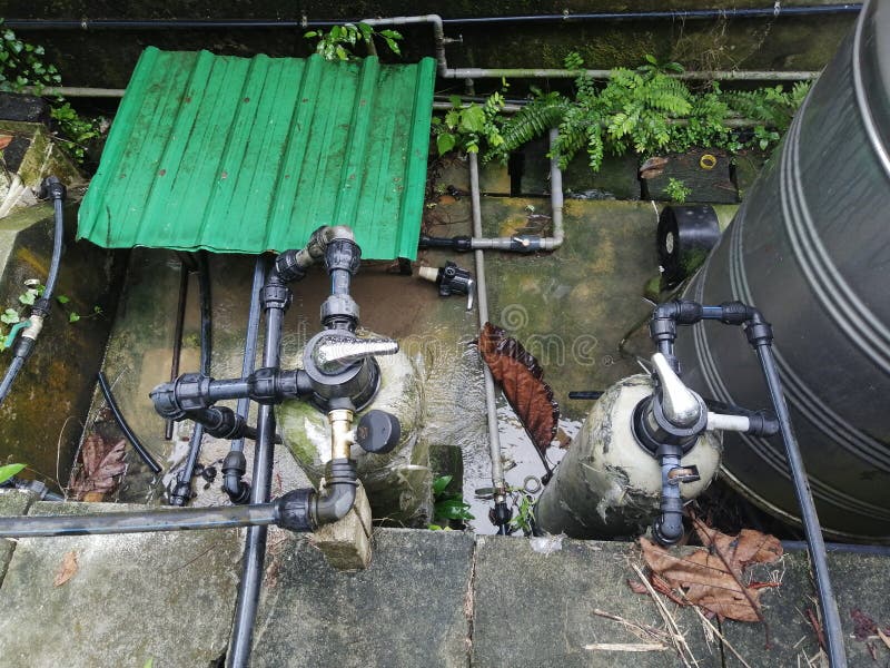 Water Pipe Pump Connection for Houses Stock Image - Image of pump ...