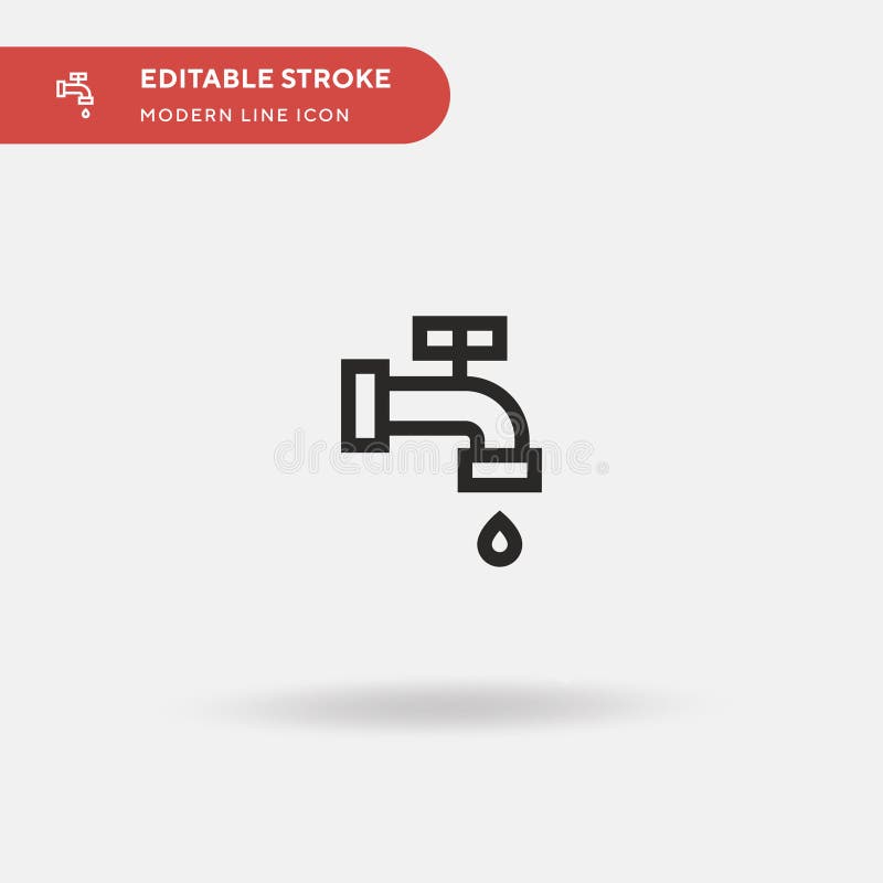 Water Pipe Simple Vector Icon. Illustration Symbol Design Template for ...