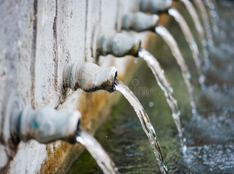 Water from a pipe stock photo. Image of clean, drinking - 100013790