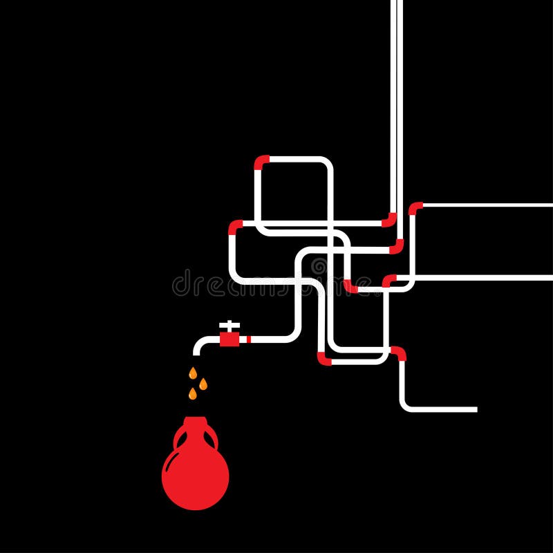 Water Pipe Vector Illustration. Abstract Design Stock Vector ...
