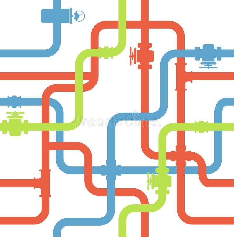 Seamless Water Pipes Vector Beckground Stock Vector - Illustration of ...