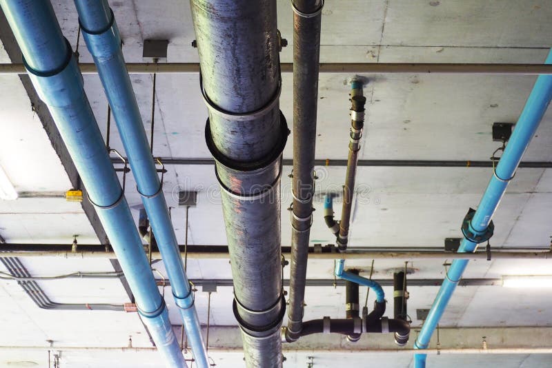 Water Pipes in the Building Stock Photo - Image of pipes, building ...