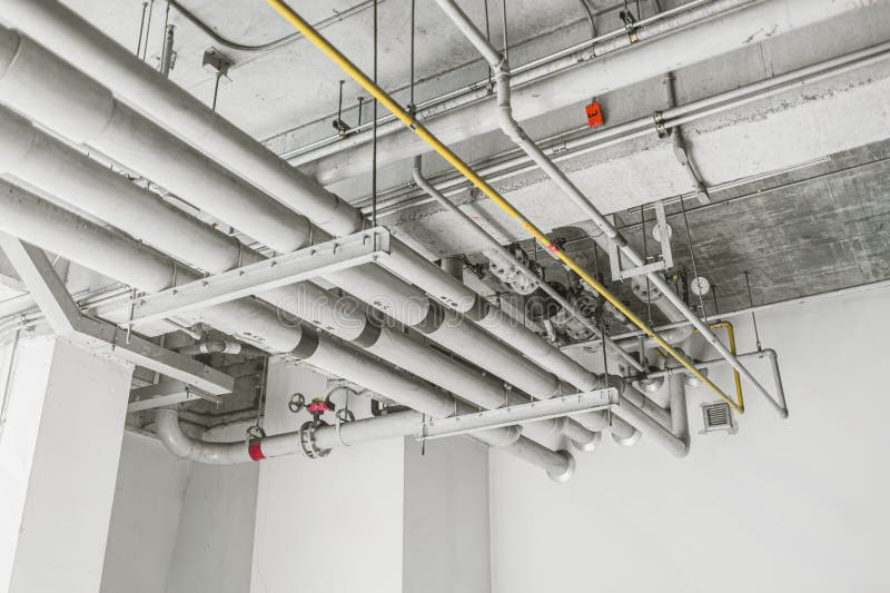 Water Piping System, Drain Pipe System, Building Infrastructure of ...