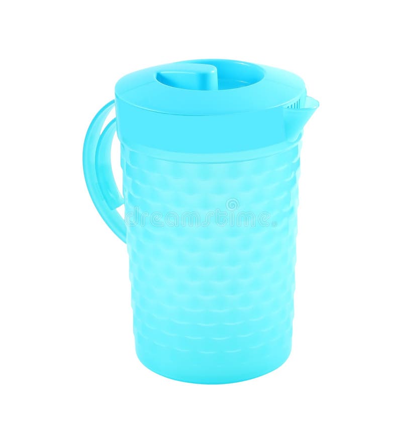 Water Pitcher, Plastic Pitcher on White Stock Photo - Image of ...