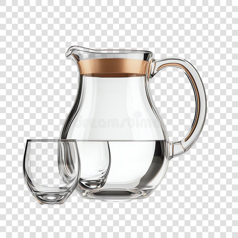 Water pitcher set stock illustration. Illustration of hydration - 341493329