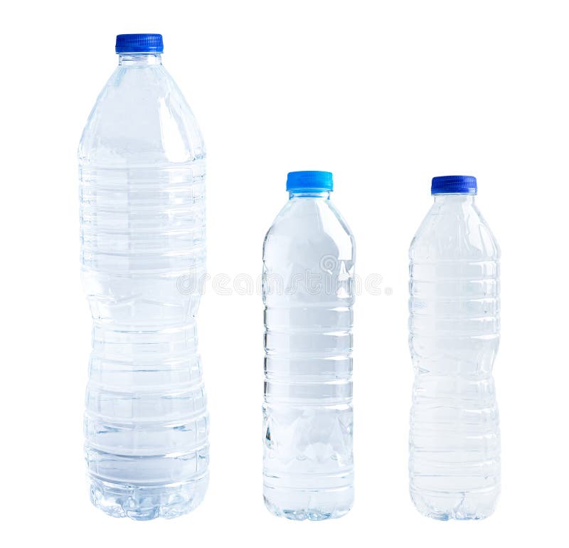 Water Plastic Bottle for Drink on White Background Stock Image - Image ...