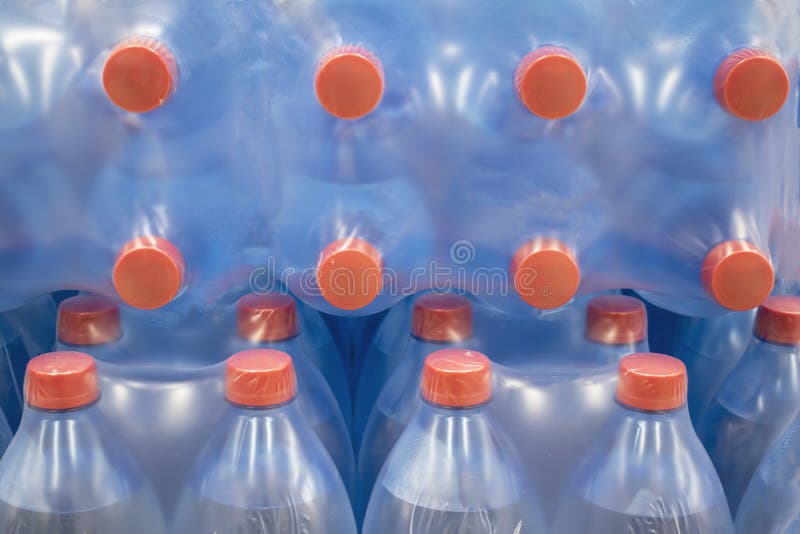 Water in plastic bottles. stock photo. Image of pure - 222673530