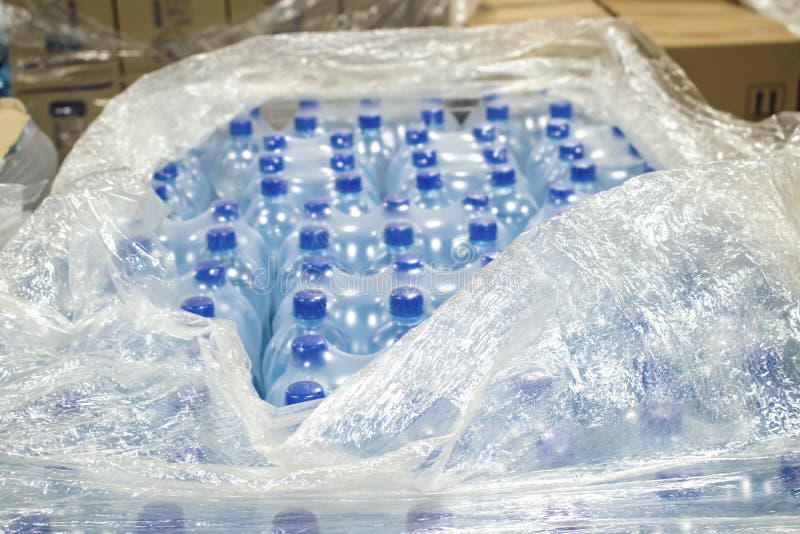 Water in plastic bottles. stock image. Image of manufacture - 222673567