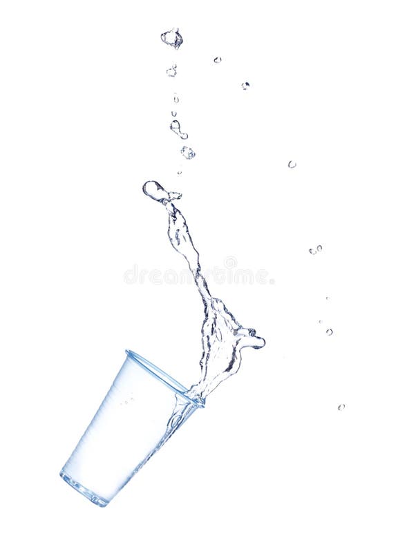 Water Plastic Glass Falling with Water Drops Stock Image - Image of ...
