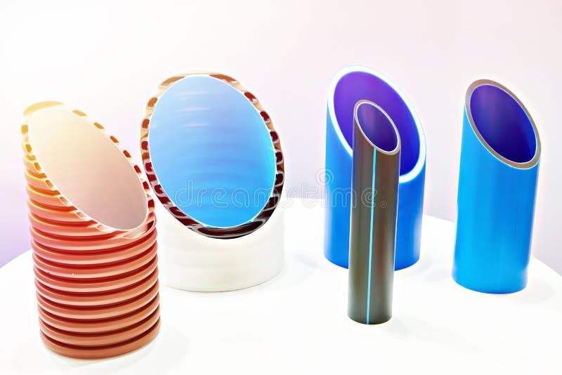 Water plastic pipes stock photo. Image of supply, group - 254849032