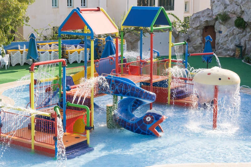 Water playground stock image. Image of slide, splash - 27380407