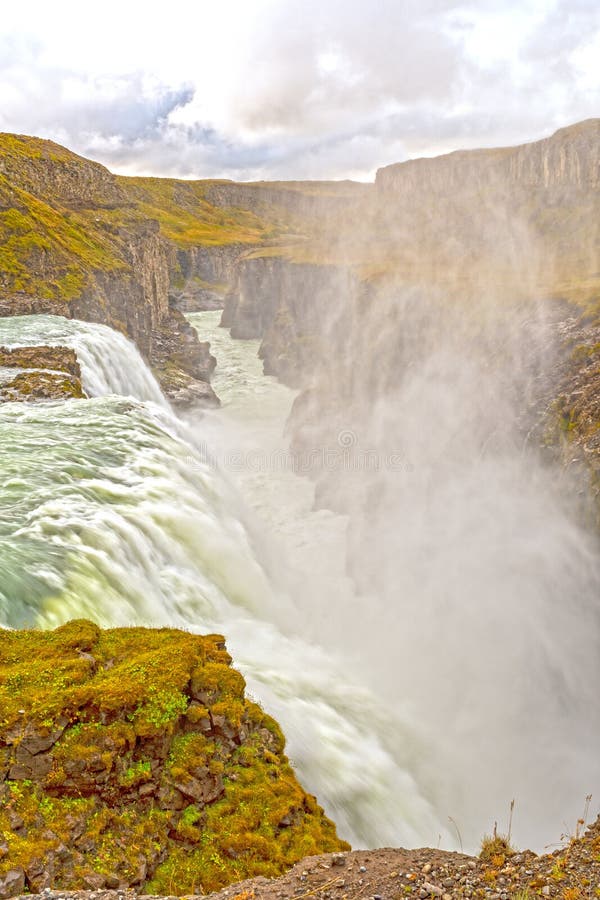 Water Plummeting into a Misty Chasm Stock Photo - Image of river, wall ...