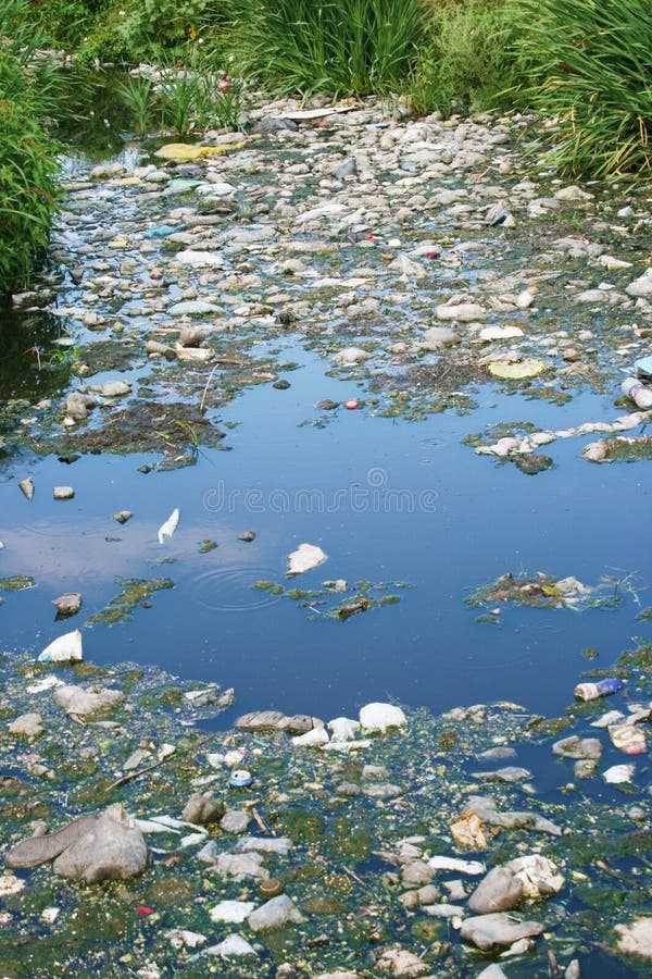 Water pollution stock image. Image of pollution, bottles - 4655267