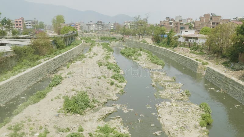 Water Pollution of Bagmati River in Kathmandu, Nepal. Stock Footage ...