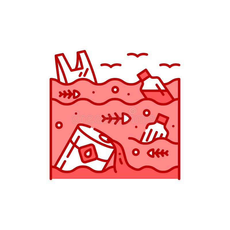 Water Pollution Color Line Icon. Environmental Problems Stock Vector ...