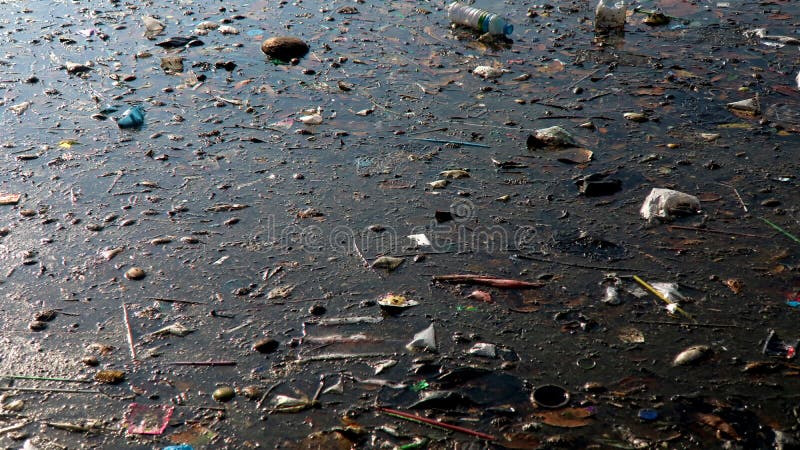 Water Pollution Environmental with Trash Stock Photo - Image of danger ...