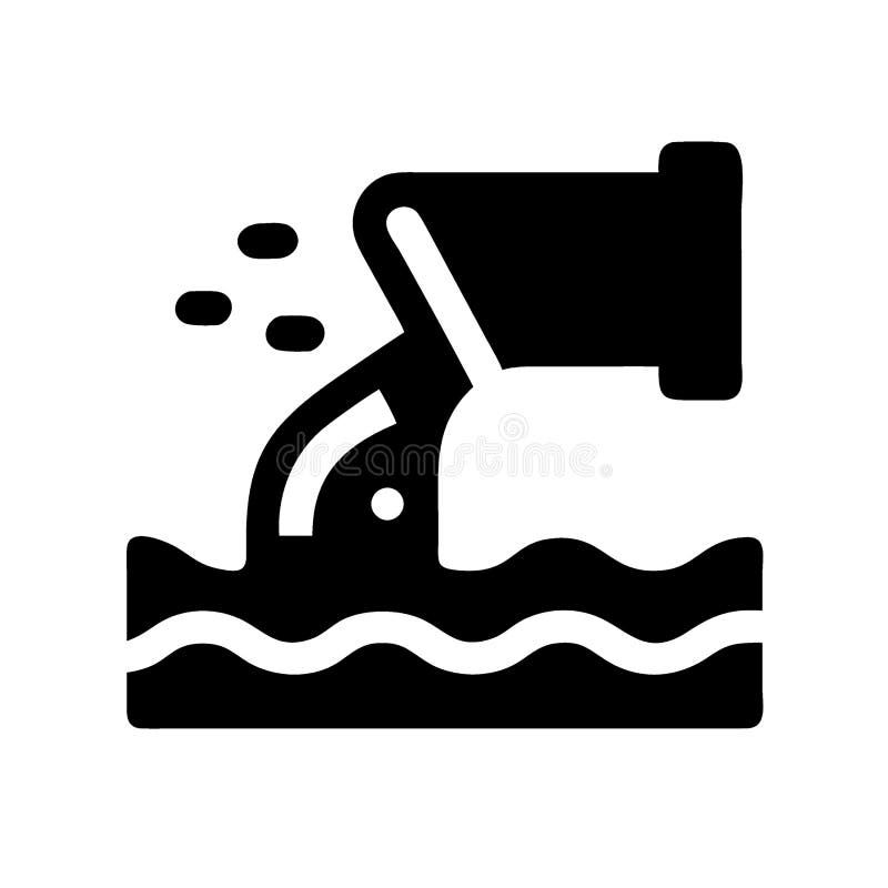 Water Pollution Icon Vector Stock Illustration - Illustration of hazard ...