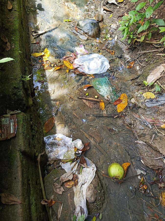 Water Pollution by Plastic Waste in Rivers Stock Photo - Image of ...