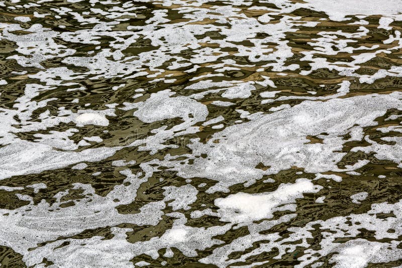 Water pollution with scum stock image. Image of substance - 43781841