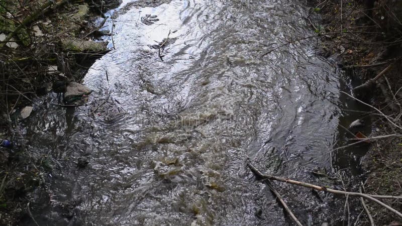 Water Pollution. Waste Water Flow Stock Footage - Video of environment ...