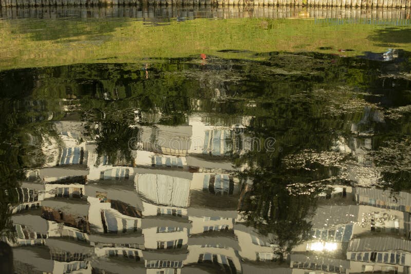 Water in Pond. Reflection in Water Stock Photo - Image of clouds, scene ...
