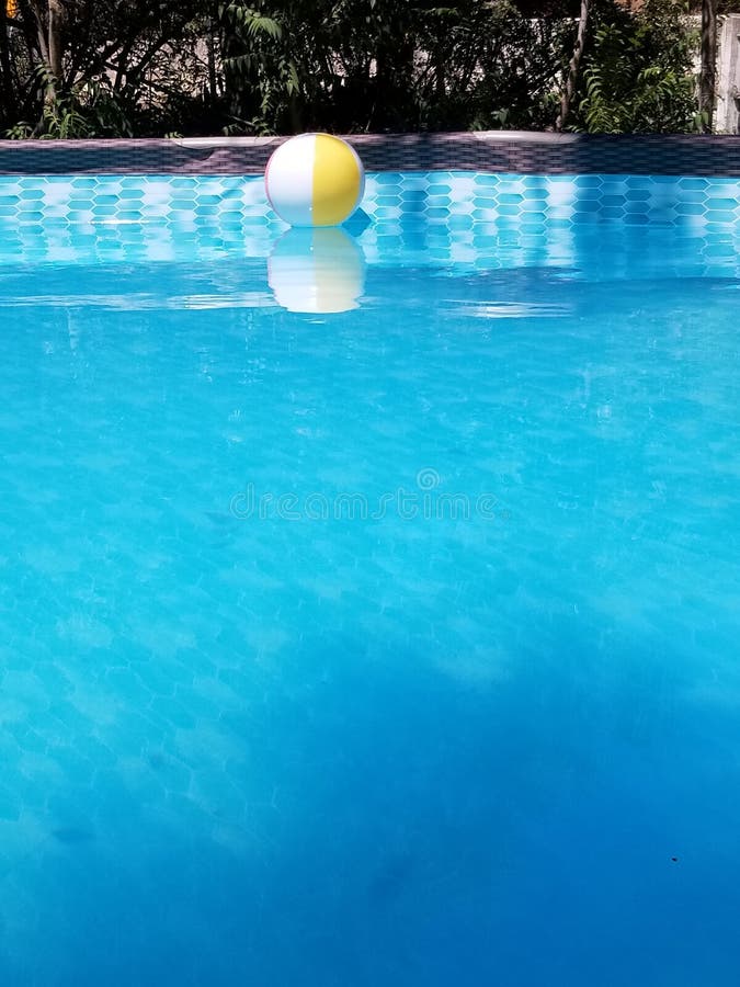 Water pool beach ball stock image. Image of blue, leisure - 250719693