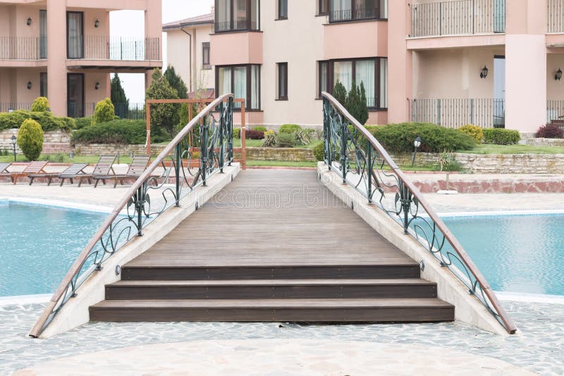 Water Pool and Bridge stock image. Image of maldives - 53748841