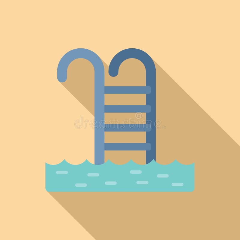 Water Pool Ladder Icon Flat Vector. Dive Exercise Stock Vector ...