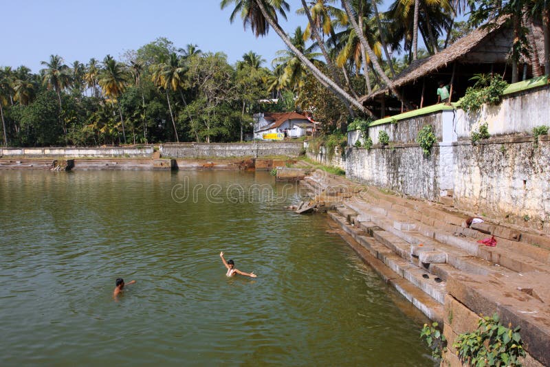 Water Pool Near the Hindu Temple Editorial Stock Image - Image of ...