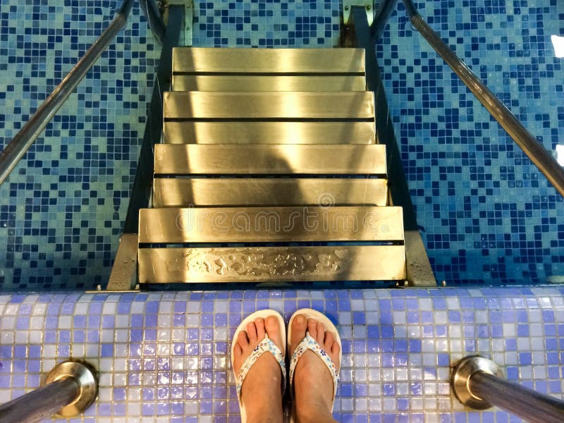 Water pool stairs indoors stock photo. Image of luxury - 89273668