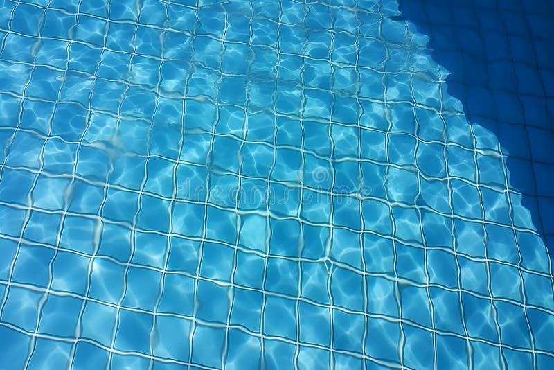 Water Pool with Sun Reflection and Floor Tiling Stock Illustration ...