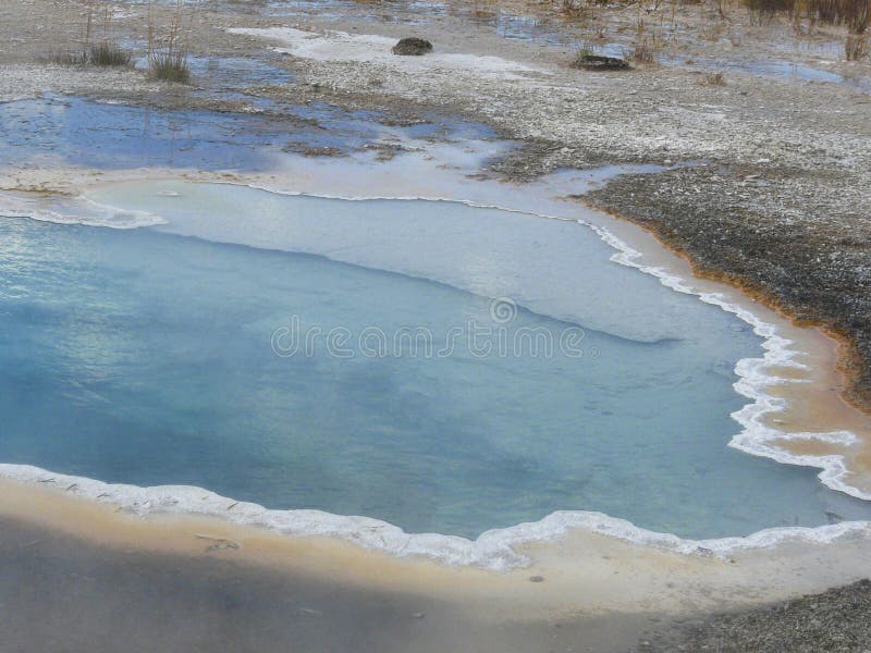 Water Pool in Yellowstone National Park ,USA Stock Photo - Image of ...
